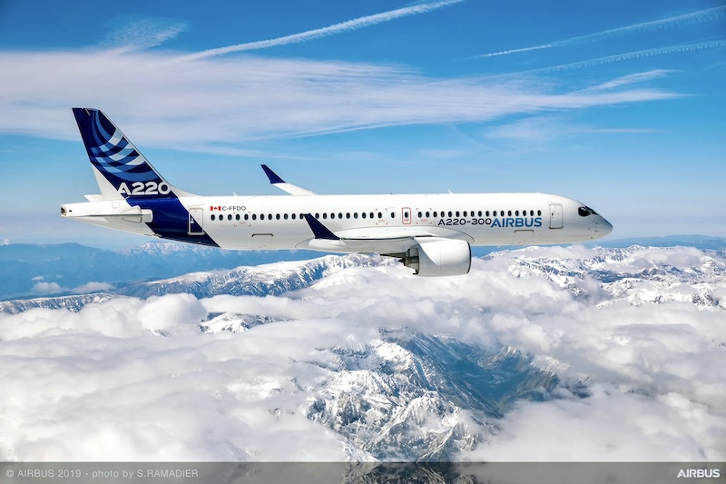 Os dez maiores operadores do Airbus A220